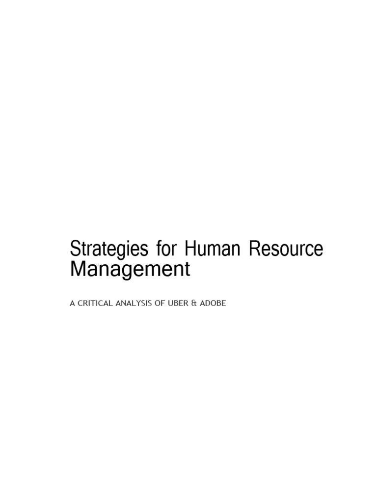 HR Strategies: Uber vs. Amazon Analysis | PDF | Employment | Human ...