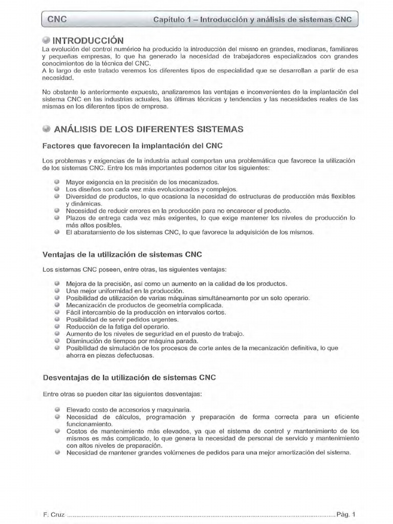 Libro CNC Marcombo - C1-Introduccion1648436460353 | PDF | Control numerico | Mecanizado