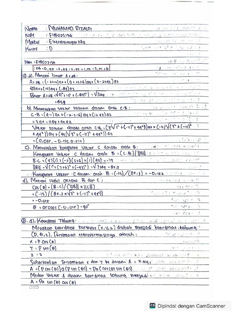 Tugas Remedial UTS Elmag M.rizaLDI (F1B022136) | PDF