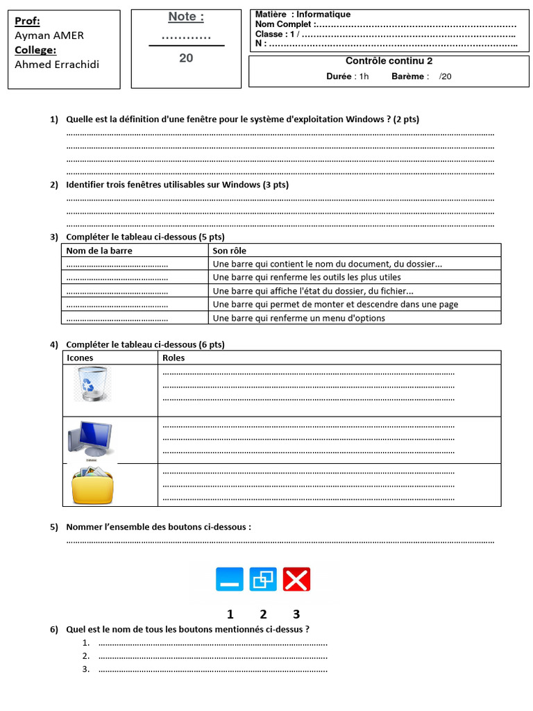cc2 1ere Annees | PDF