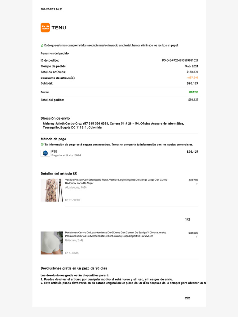 Temu Web Document | PDF
