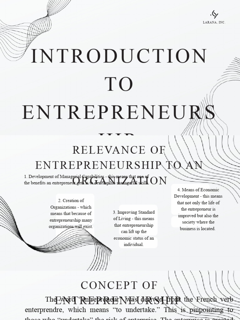 Introduction To Entrepreneurship | PDF | Entrepreneurship | Return On ...