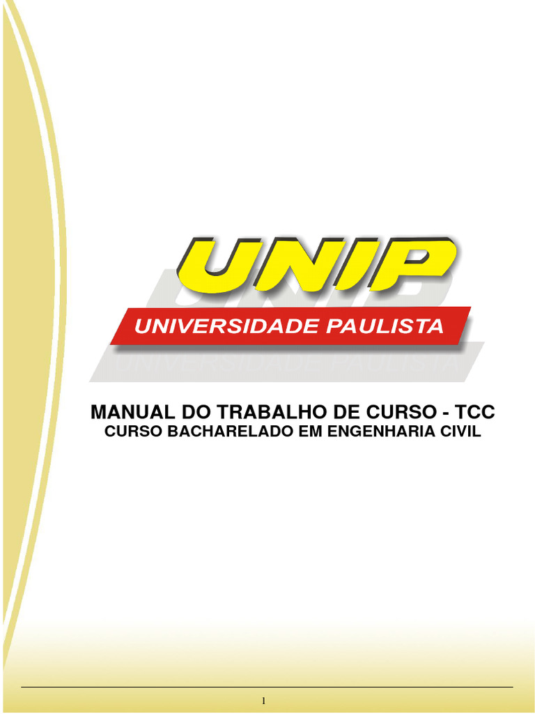 Manual De Tcc 2020 1 Engenharia Unip Civil Pdf Science Teoria