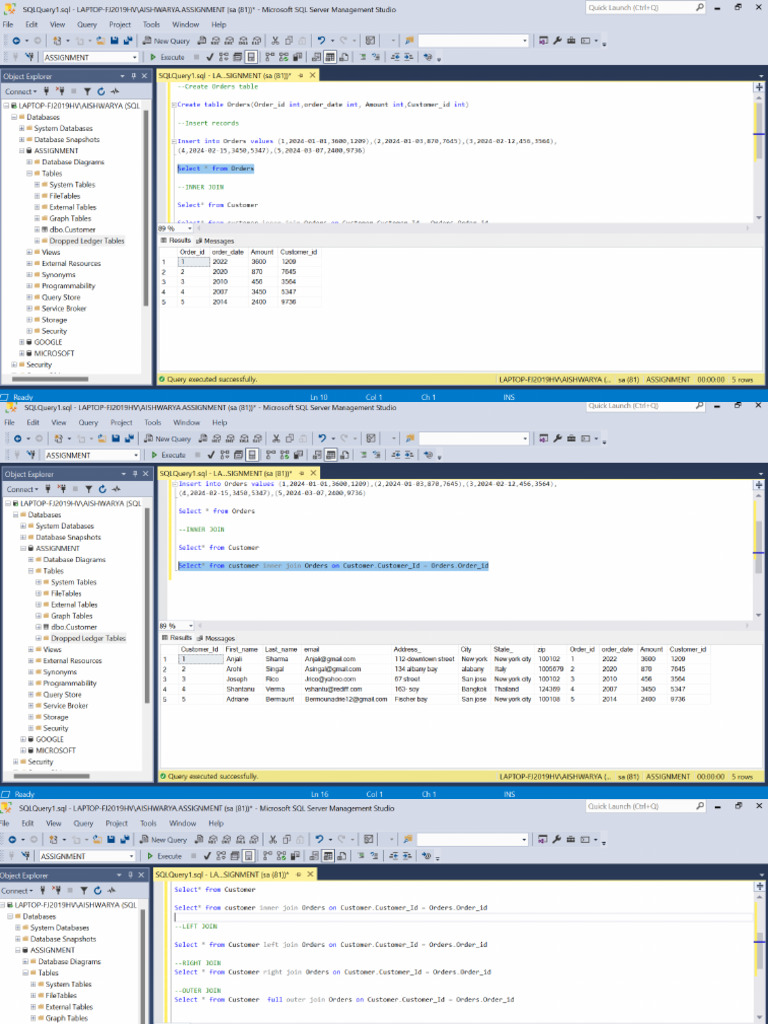 SQL Assignment 3 | PDF