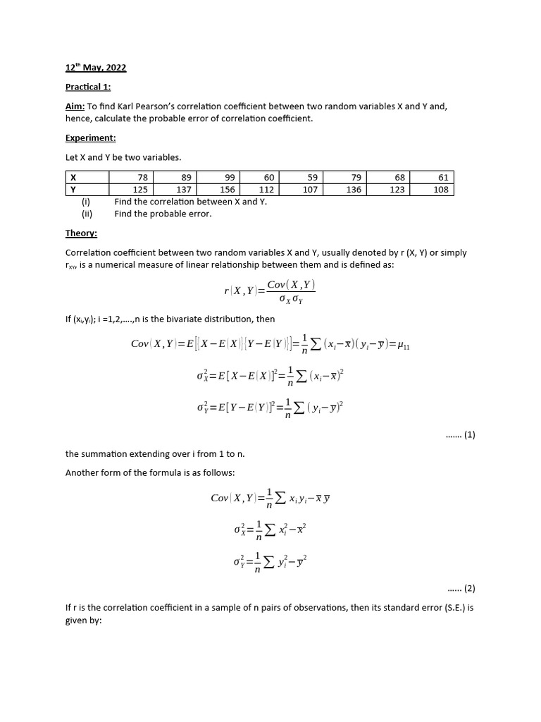 Practical 1-3 | PDF | Probability | Scientific Method