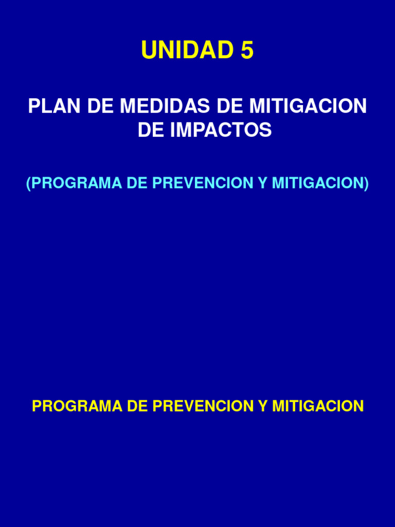 Resumen Unidad 5- Plan de Medidas de Mitigacion-ex Final | Descargar gratis PDF | Residuos ...