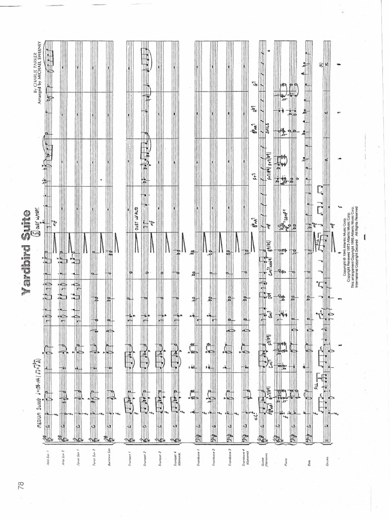 Score Yardbird Suite | PDF