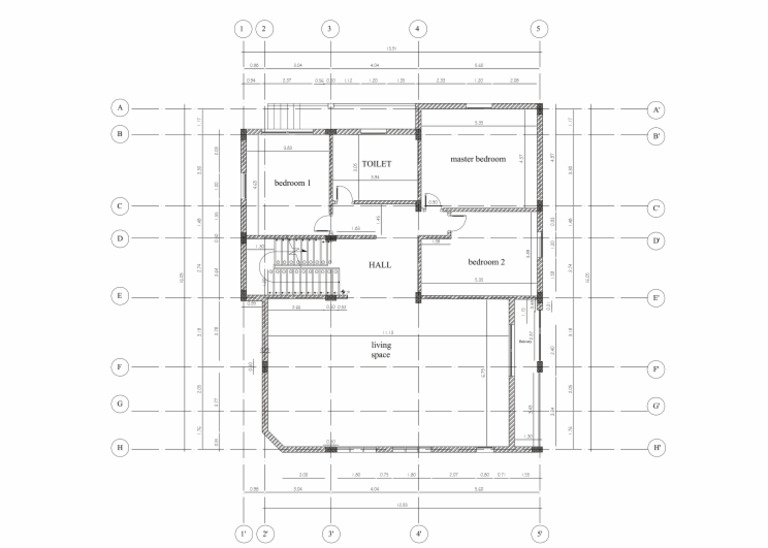 First Floor Plan Scale 1 To 50 Paper 50 70 | PDF