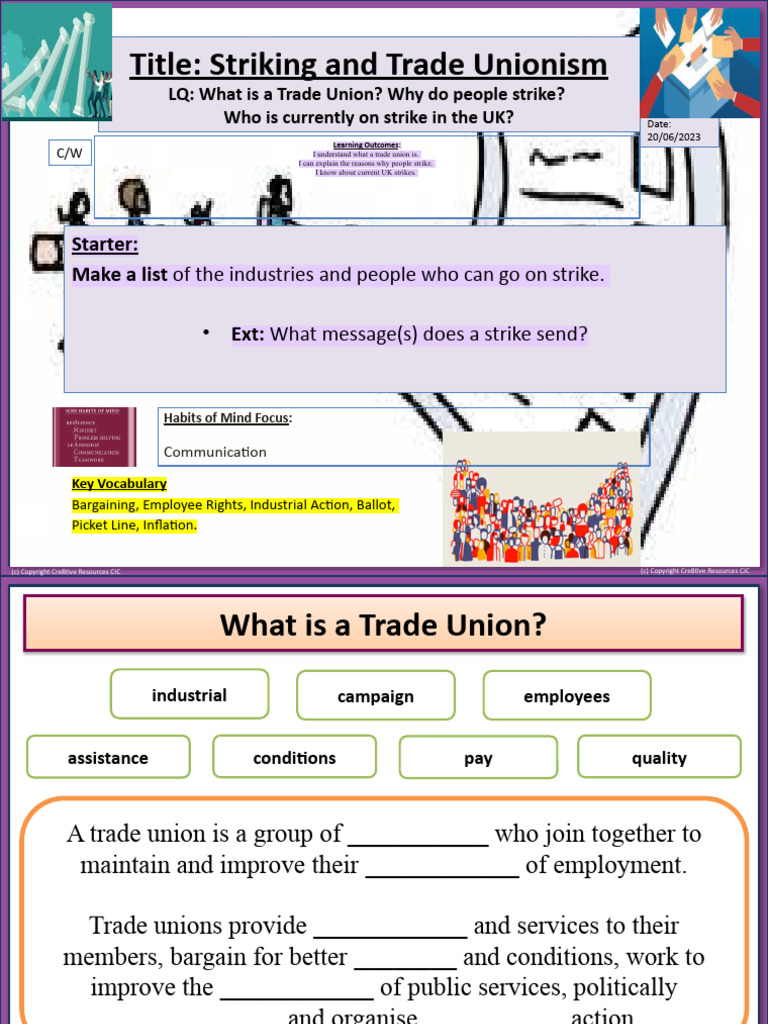 SHARED Striking-and-Trade-Unionism | PDF | Employment | Trade Union