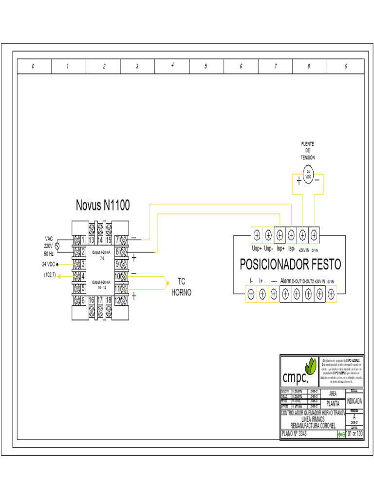Novus N1100: 7 8 9 10 1 2 3 4 5 6 11 12 TC Horno | PDF