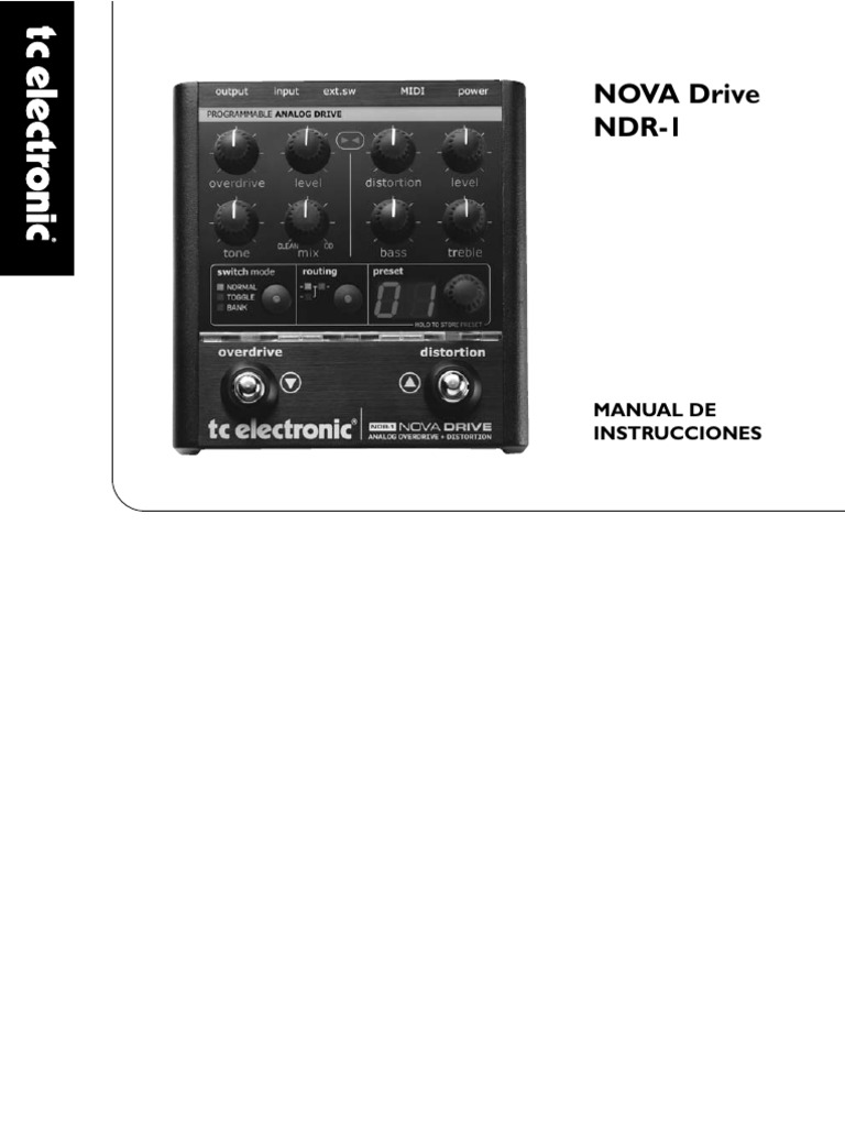 Manual del NOVA Drive de TC Electronic | PDF | Tecnología de sonido ...