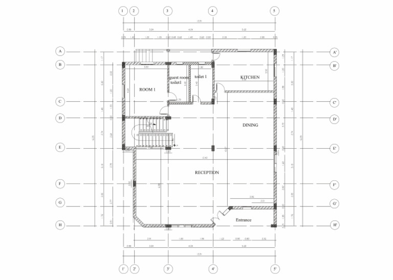 Ground Floor Plan Scale 1 To 50 Paper 50 70 | PDF