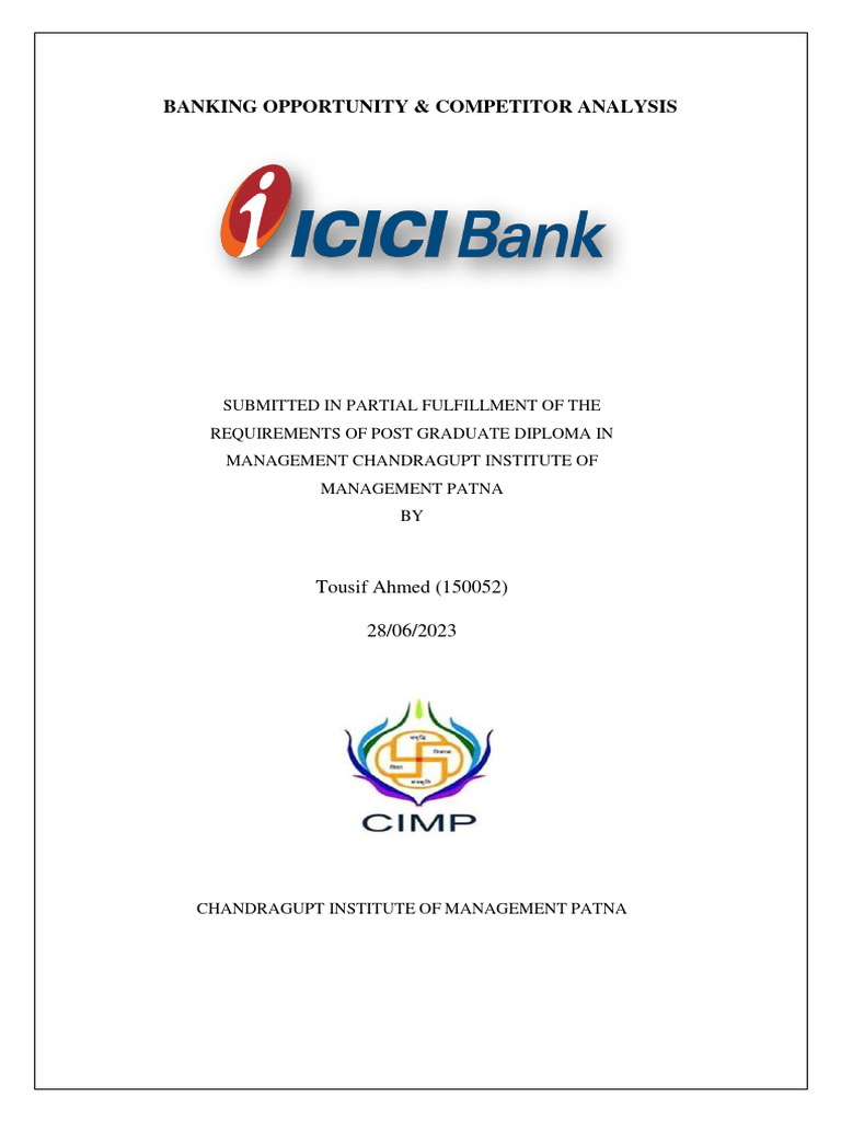 Banking Opportunity & Competitor Analysis | PDF | Banks | Banking