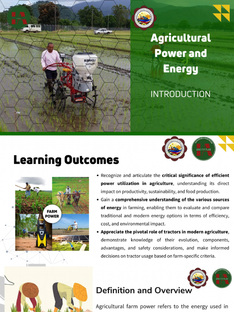 AG ENG 1 Lecture 2 2.introduction To Agricultural Power and Energy ...
