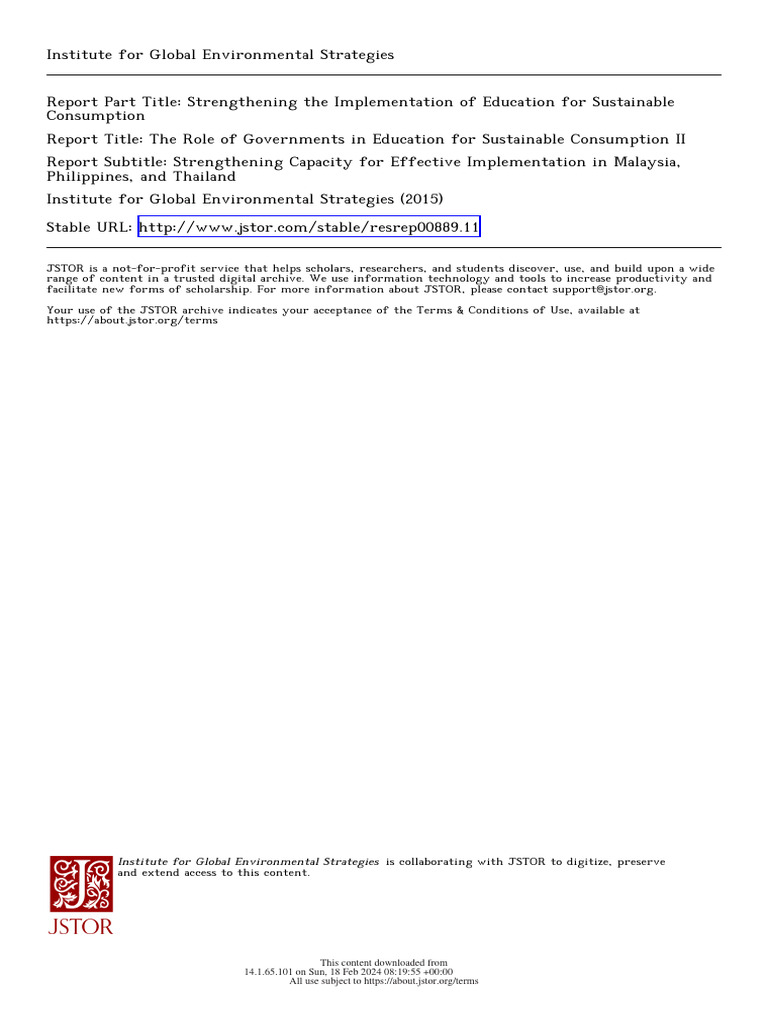 DIDHAM StrengtheningImplementationEducation 2015 | PDF | Sustainable ...