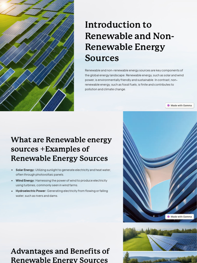 Introduction To Renewable and Non Renewable Energy Sources | PDF ...