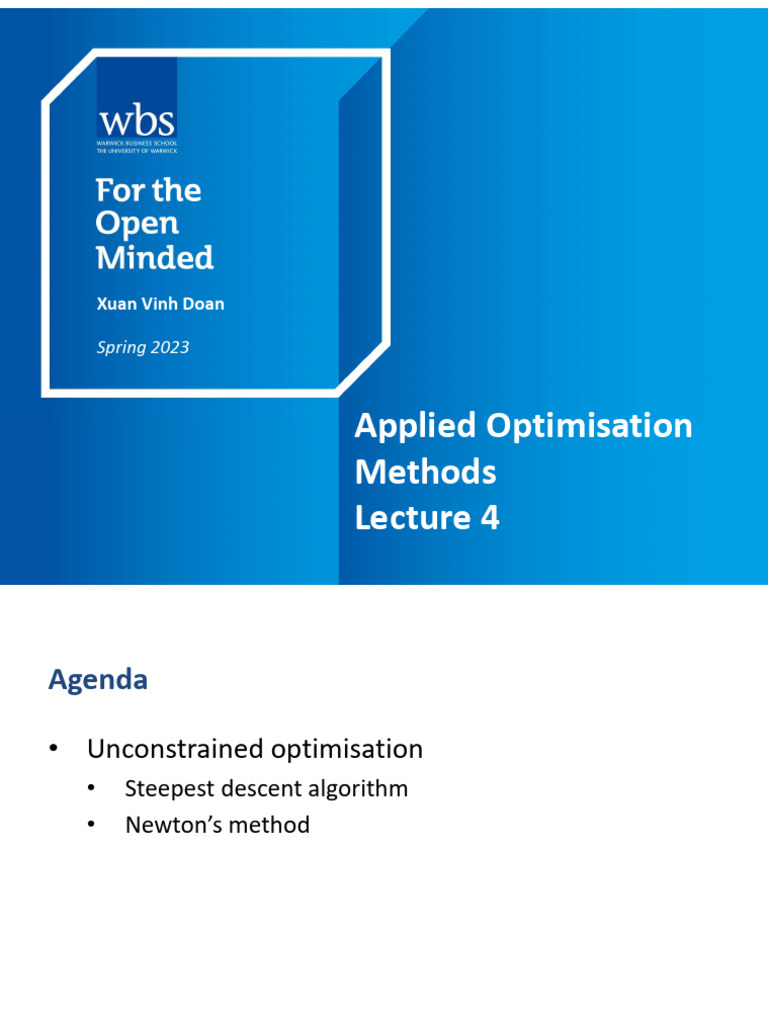 IB352 Warwick Wk4 - Lecture-4 | PDF | Mathematical Optimization | Algorithms And Data Structures