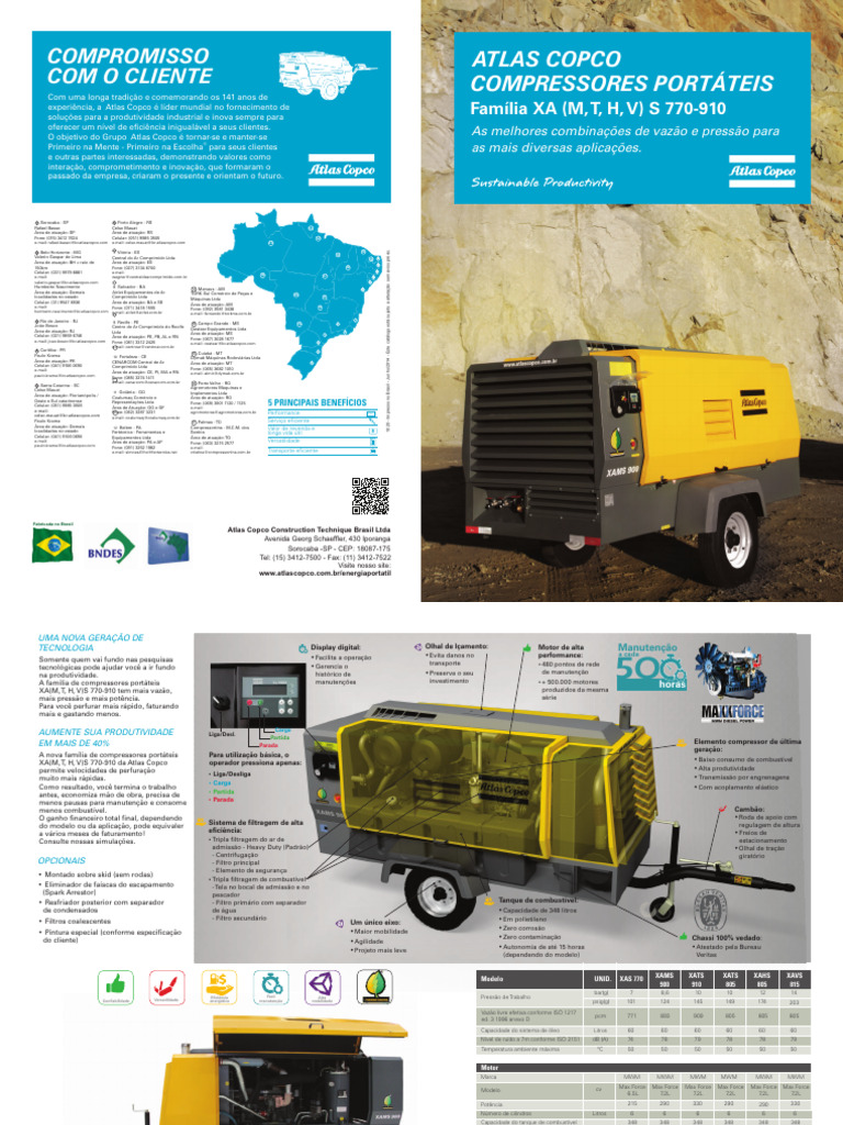 Compressors XA (MTHV) S 770-910 Brasil | PDF | Engenharia Mecânica