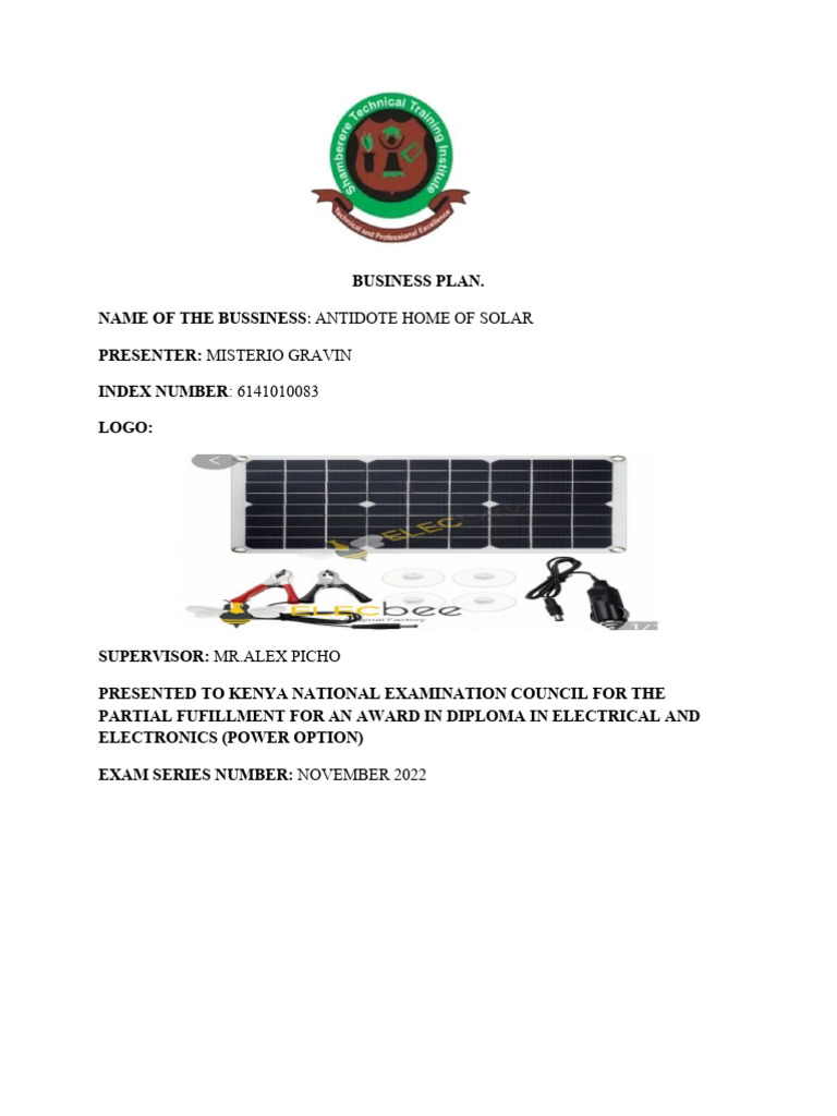 Antidote Solar | PDF | Business | Business Economics