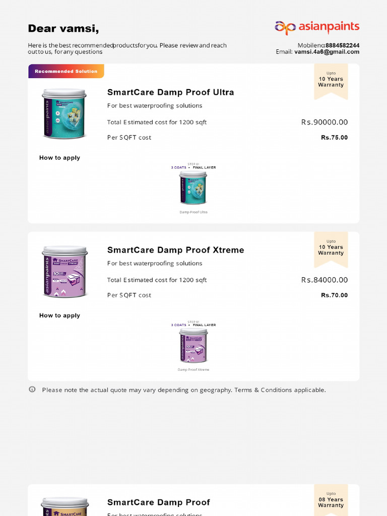 Paint Budget Estimate | PDF