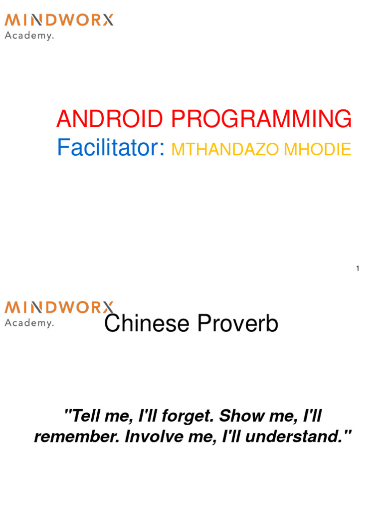 Android Programming Slides | PDF | Java Virtual Machine | Java (Programming Language)