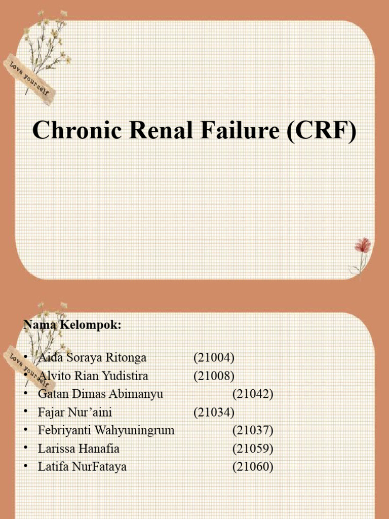 Chronic Renal Failure (CRF) | PDF | Pengembangan Diri