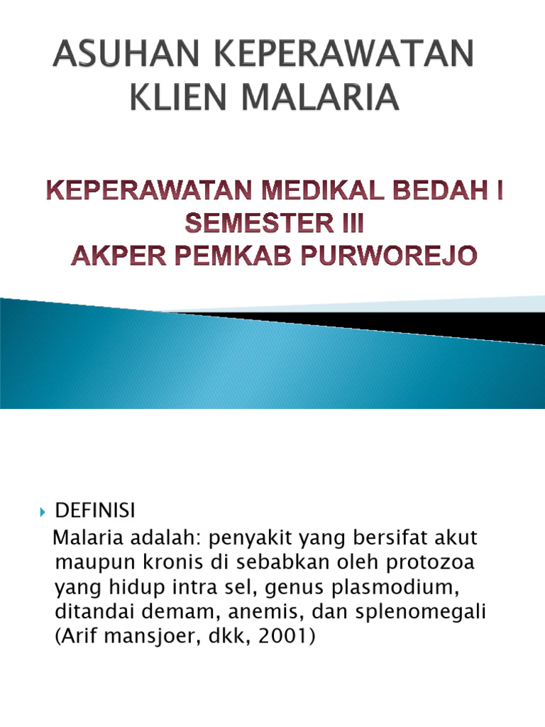 3 Askep Malaria PPT | PDF