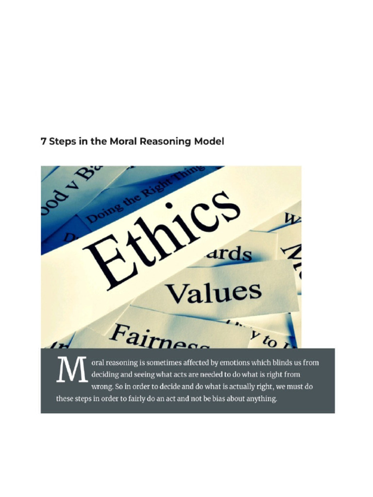 Final 7 Steps of Moral Reasoning Model | PDF