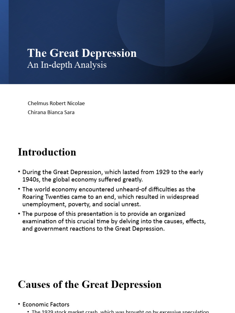 Great Depression: Causes and Impact | PDF | Great Depression | Unemployment