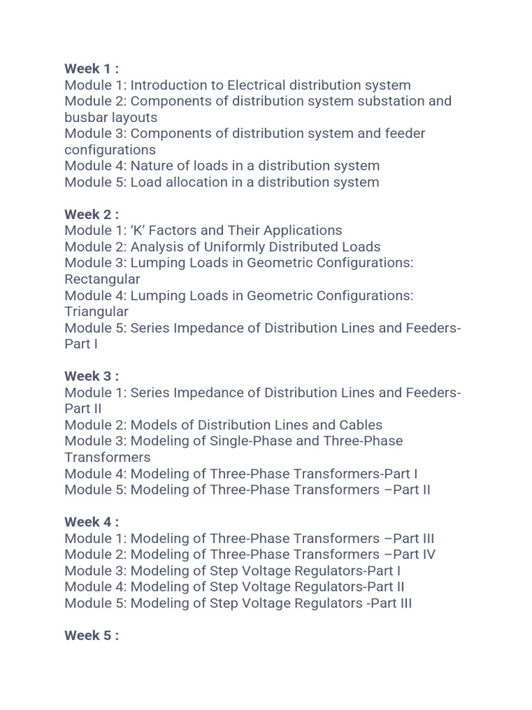 Electrical Distribution System Analysis | PDF | Electric Power ...