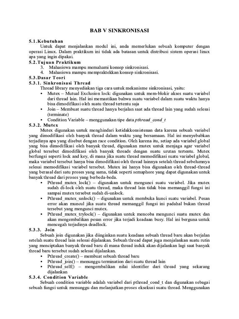 Modul 5 Praktikum Sistem Operasi PTI | PDF Modul 5 Praktikum Sistem Operasi PTI | PDF