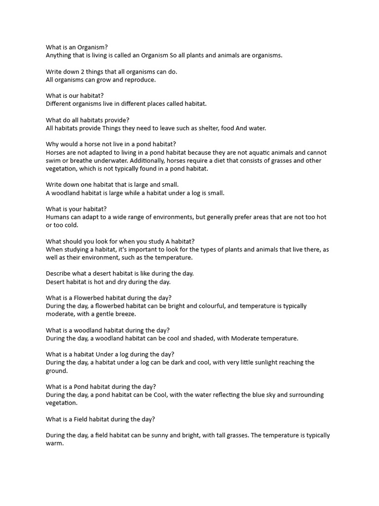 term 2 science | Download Free PDF | Habitat | Pond