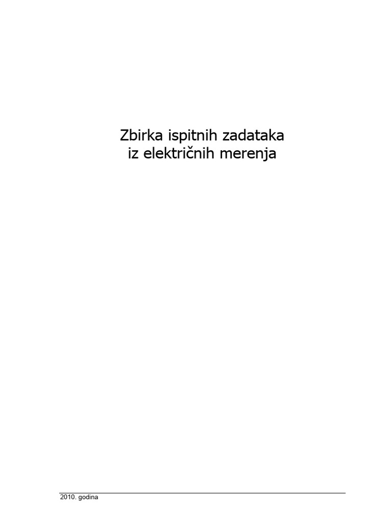 Elektricna Merenja - Zbirka | PDF