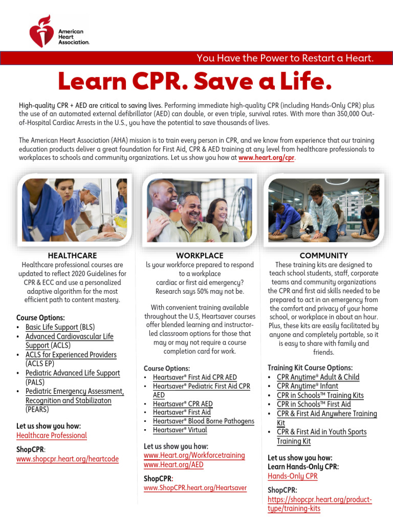 2023 AHA CPR Training 3opportunities 1 | Download Free PDF ...