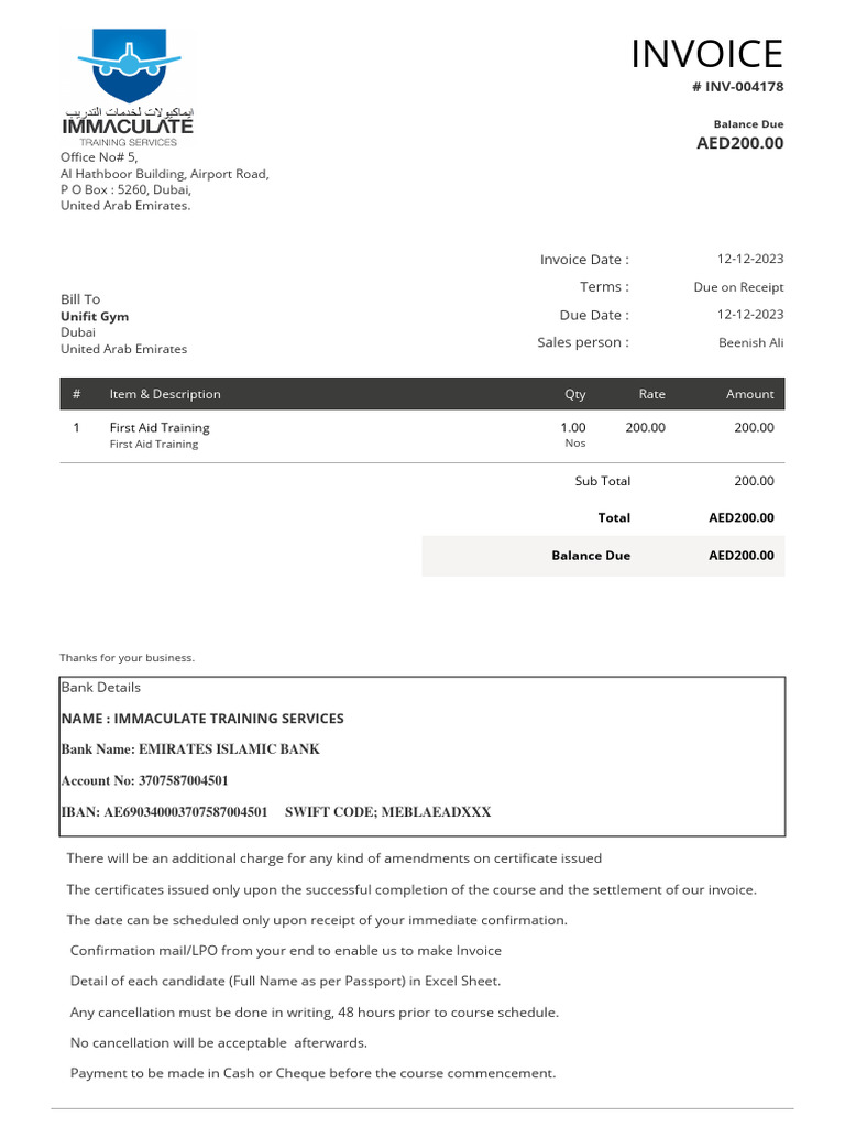 Invoice - Mohammed Ashraf | PDF | Cheque | Receipt