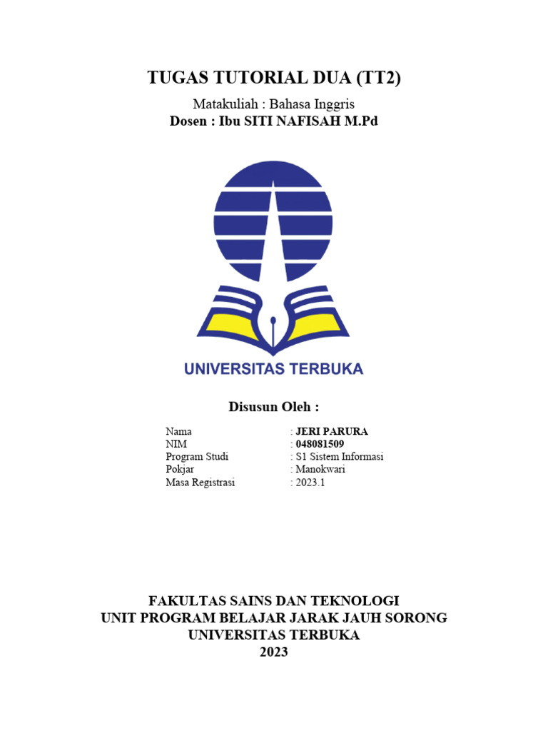 Tugas 2. Jeri Parura | PDF | Cognitive Science | Linguistics