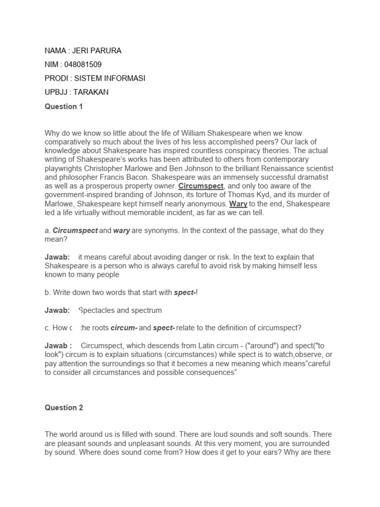 Tugas 1 Jeri | PDF | Sound | Acoustics