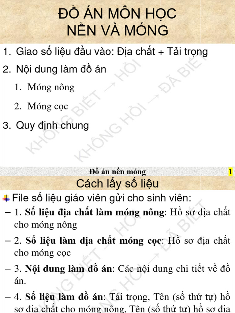 2024.03 Huong Dan Do An Nen Mong | PDF