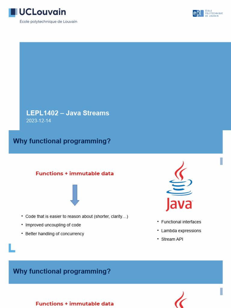 Slides Cours11 Streams | PDF | Anonymous Function | Computer Programming Slides Cours11 Streams | PDF | Anonymous Function | Computer Programming