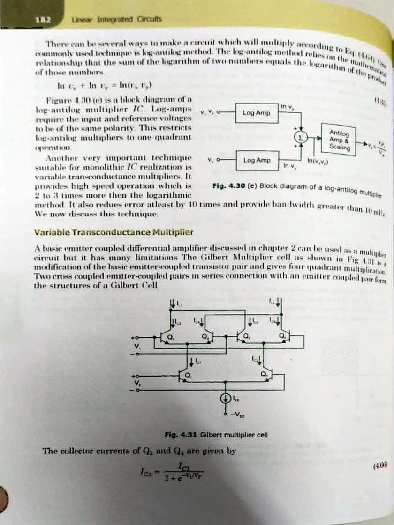 Gilbert Cell Multiplier Overview | PDF | Operational Amplifier | Analog ...