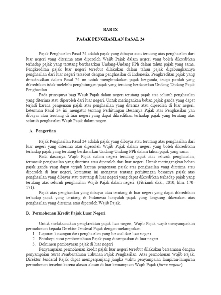 Pertemuan 10 - PPH Pasal 24 | PDF