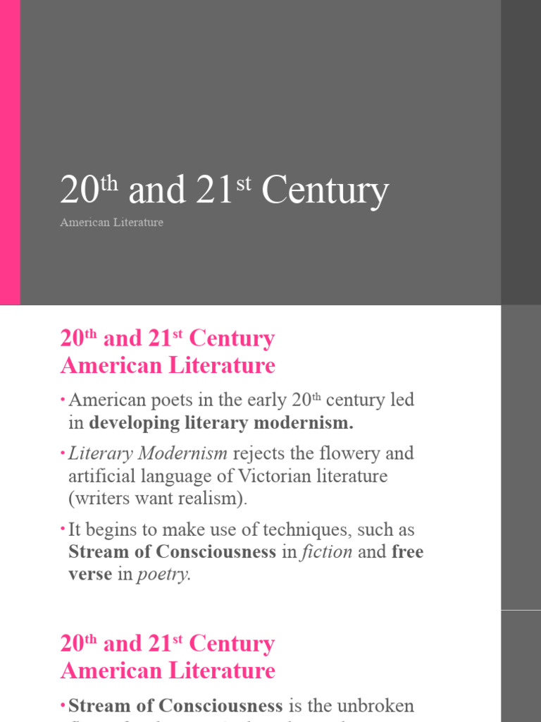 Modernism in 20th-21st Century American Literature | PDF | American ...