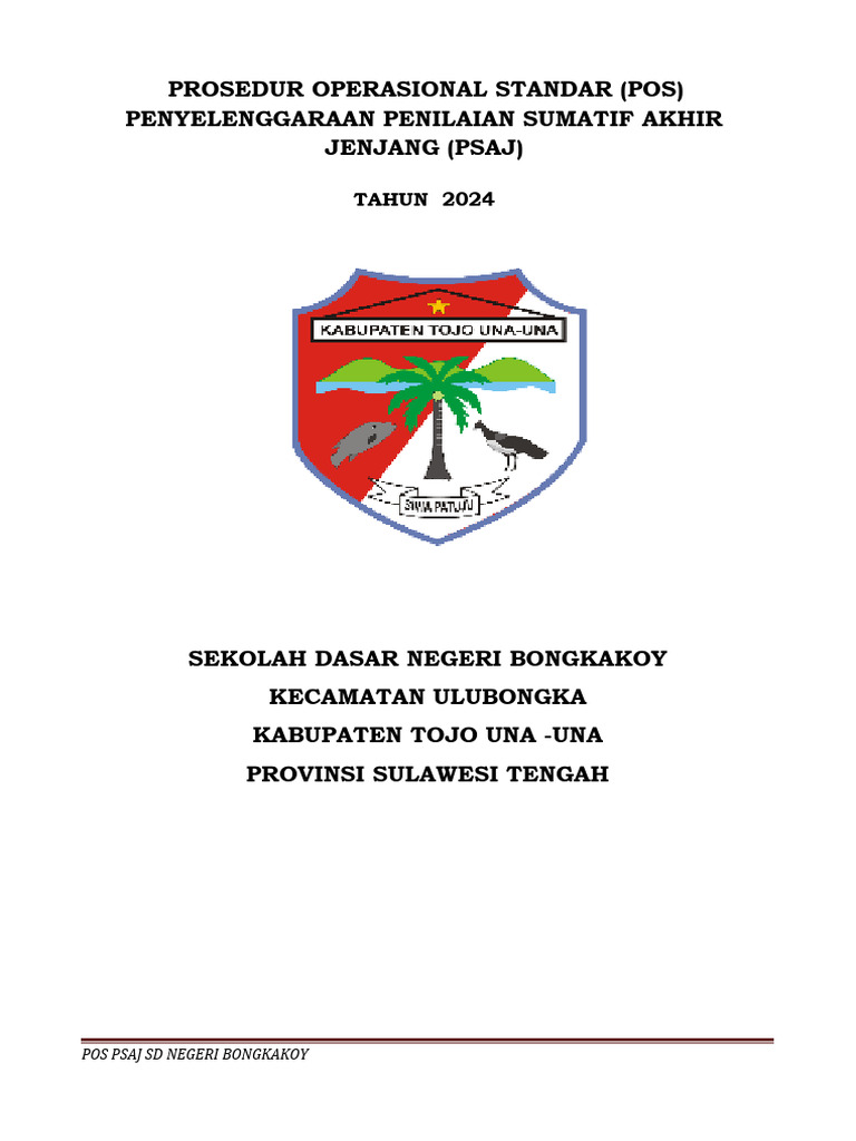 Prosedur Operasional Standar Psaj 2024 | PDF