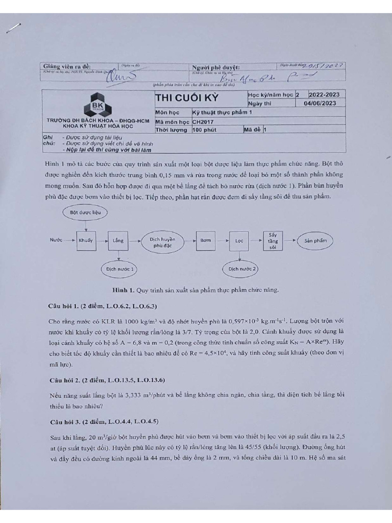Đề Thi CK222 Lớp TP K21 | PDF
