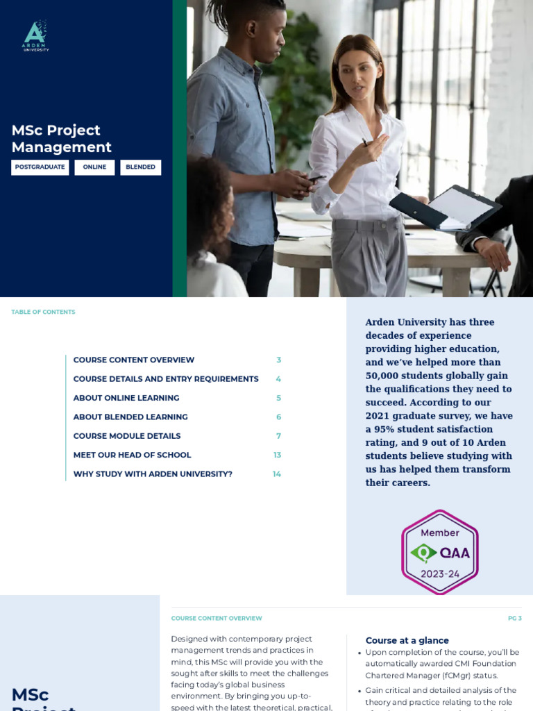 MSc Project Management Overview | PDF | Cloud Computing | Project ...