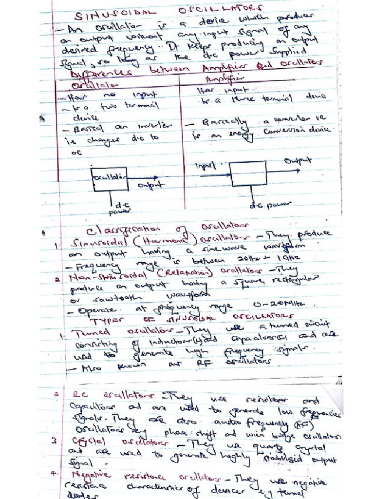 Sinusoidal Oscillators Pdf