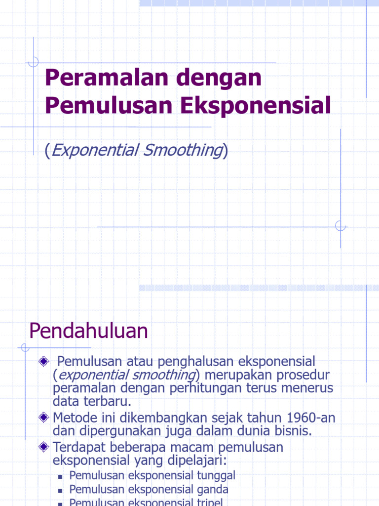 P04 Exponential Smoothing | PDF