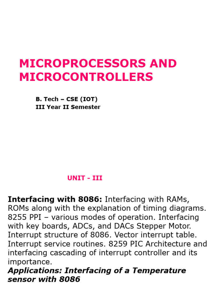 MPMC Unit 3 | PDF | Input/Output | Computer Data Storage