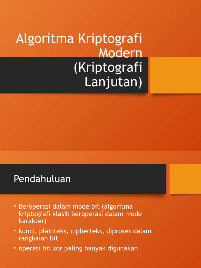 Pertemuan 9 Kriptografi Lanjutan | PDF