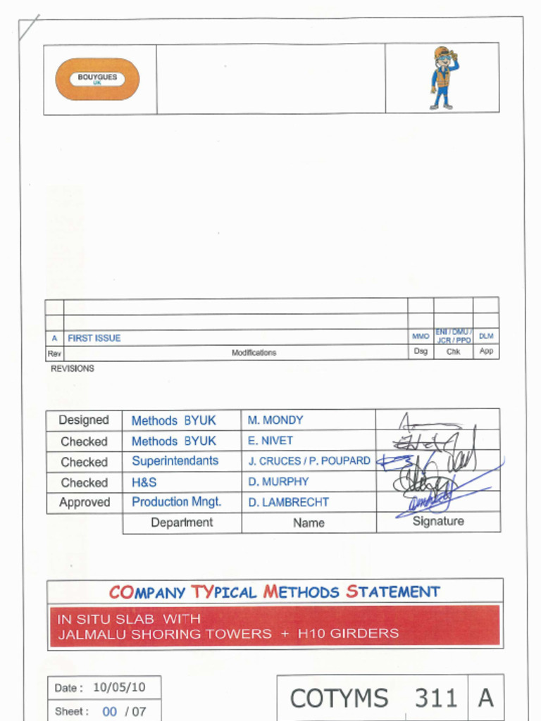 COTYMS-311-A-IN SITU SLAB WITH JALMAT SHORING TOWERS + H10 GIRDERS-UK | PDF